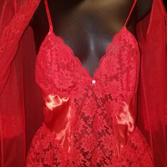 delicates | Intimates & Sleepwear | New 2pc Sexy Lace Satin Nightie ...